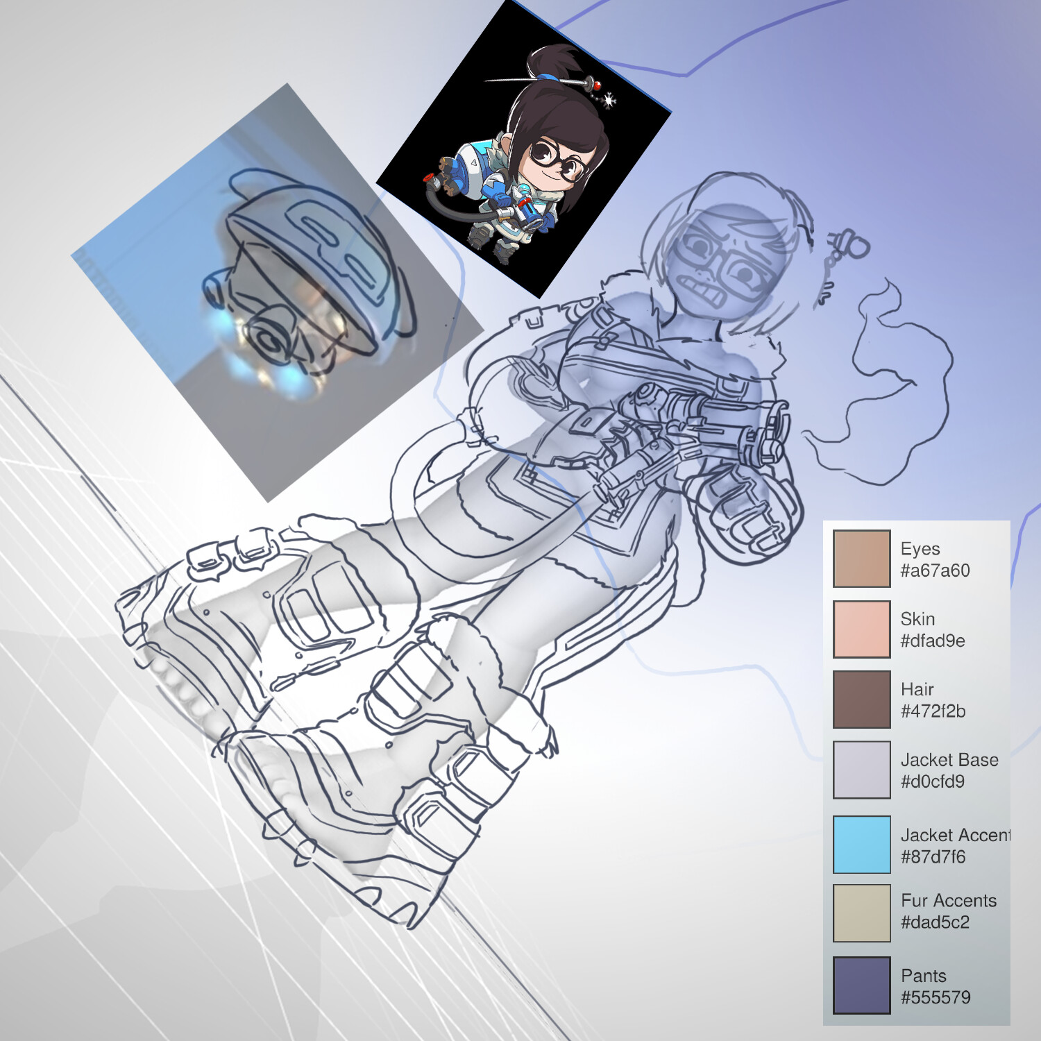 how to draw mei overwatch