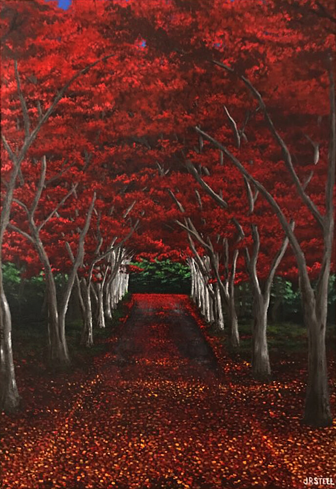 ArtStation - Red Tree Pathway