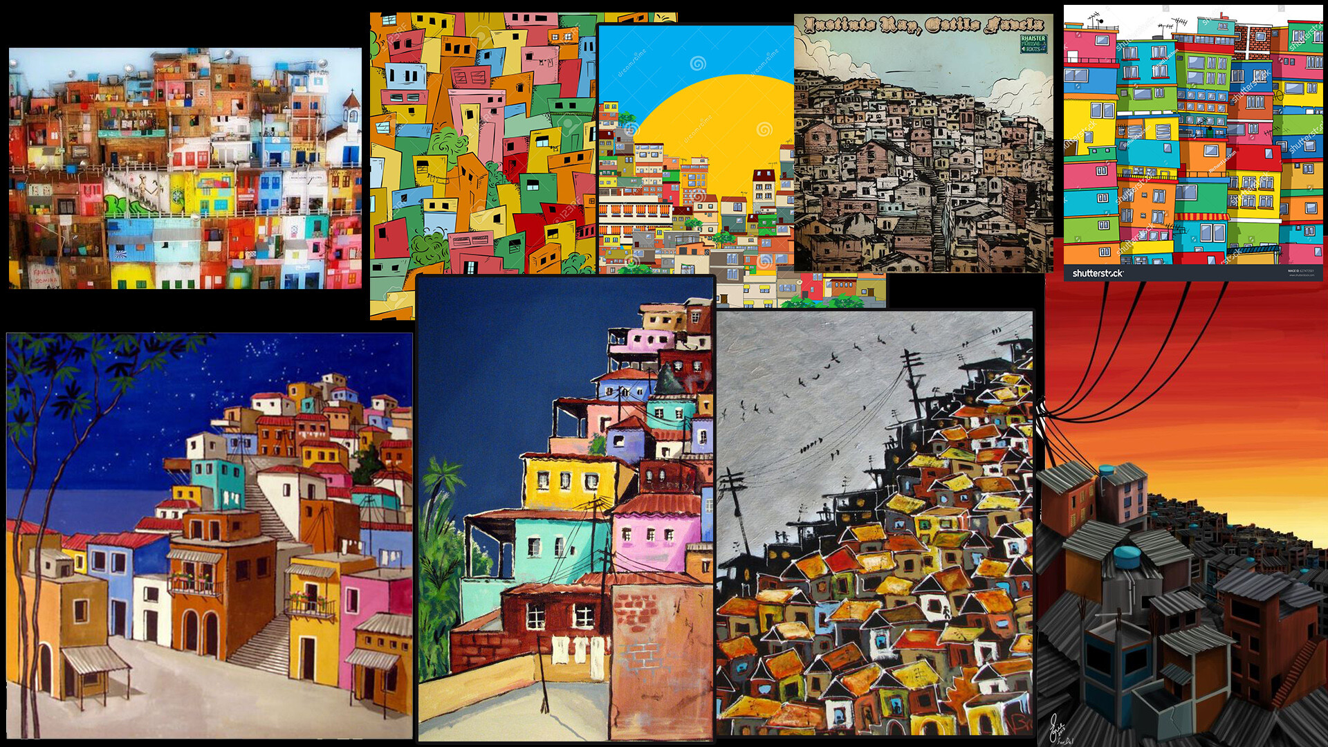 27+ Desenhos de Favela para Imprimir e Colorir/Pintar