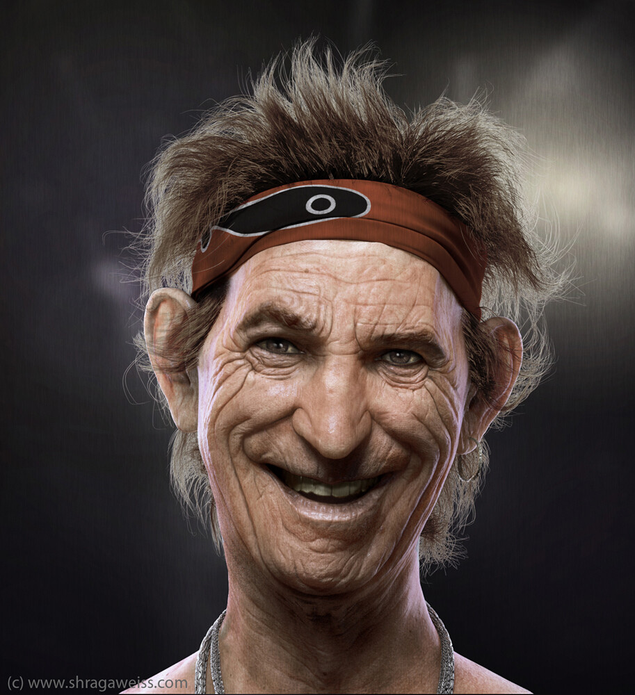 ArtStation - Keith Richards smile