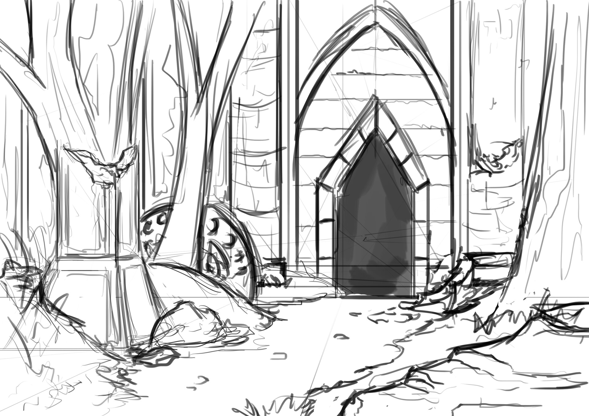 how to draw fantasy environments