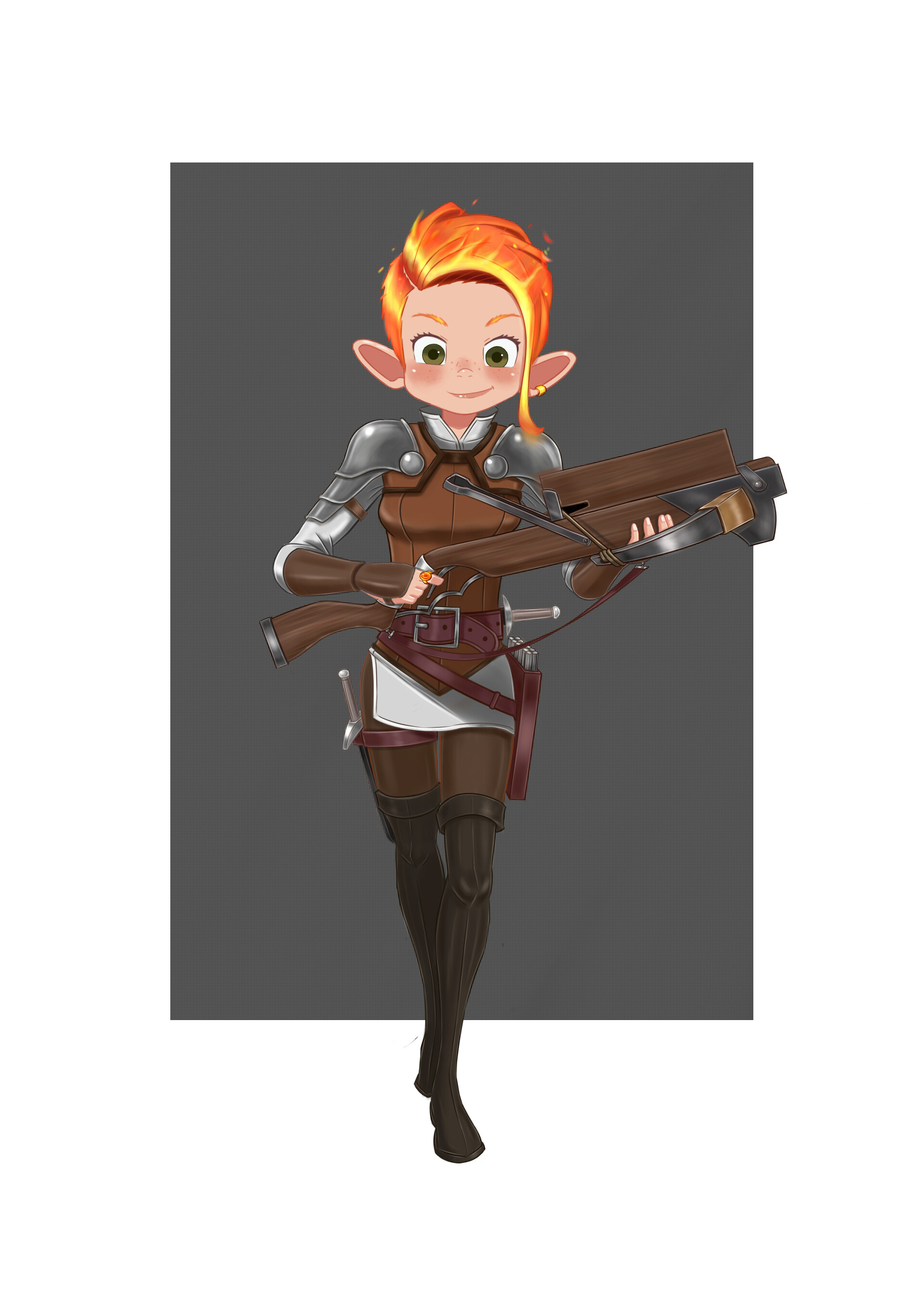ArtStation - Rose, the nosy halfling red-head
