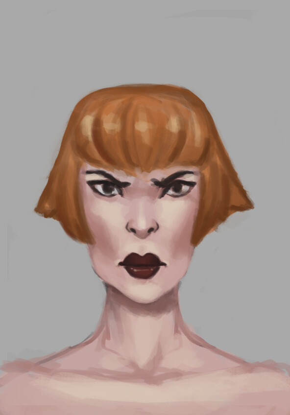 ArtStation - Portrait angry woman
