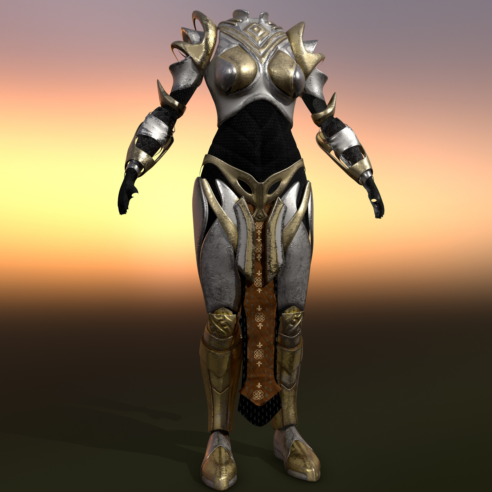 Mohamed Adel - Full heavy armor for Warrior female character V.02 😃