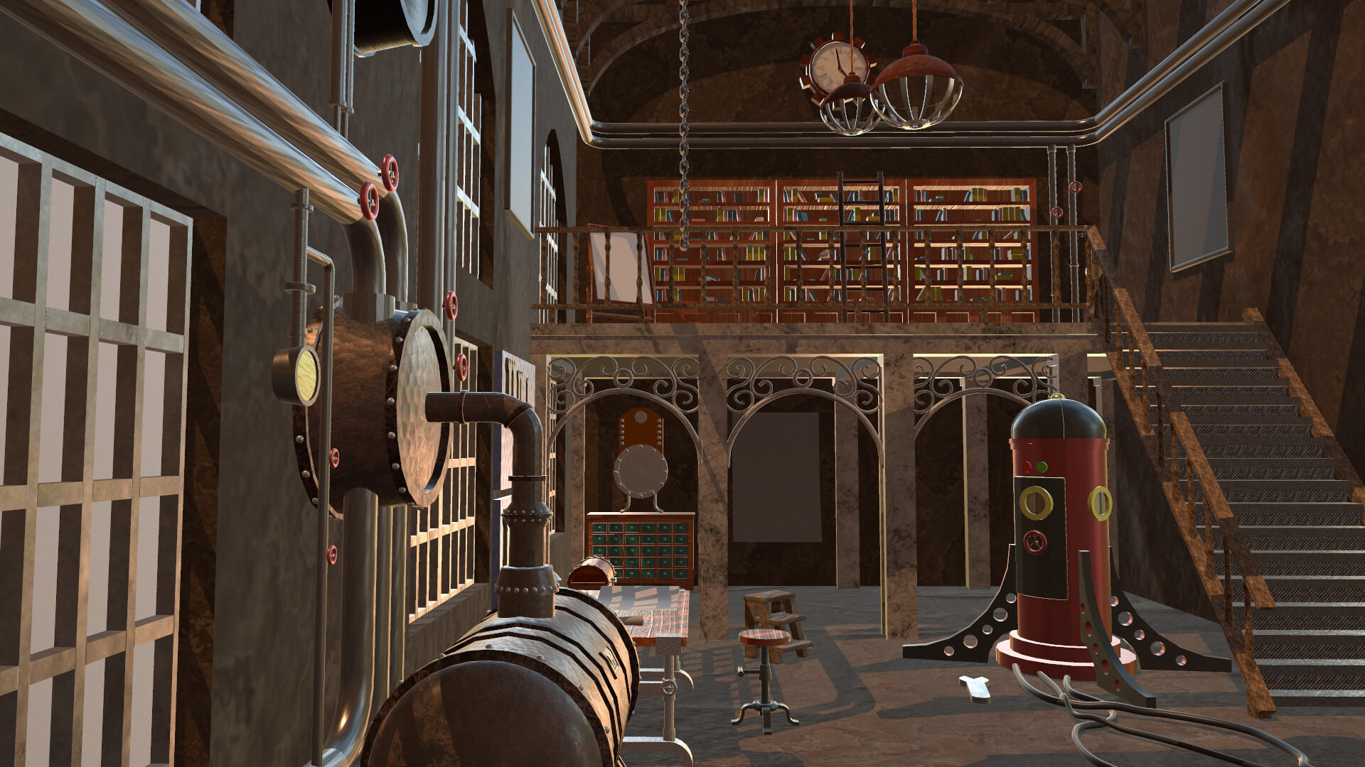 Steampunk School Building