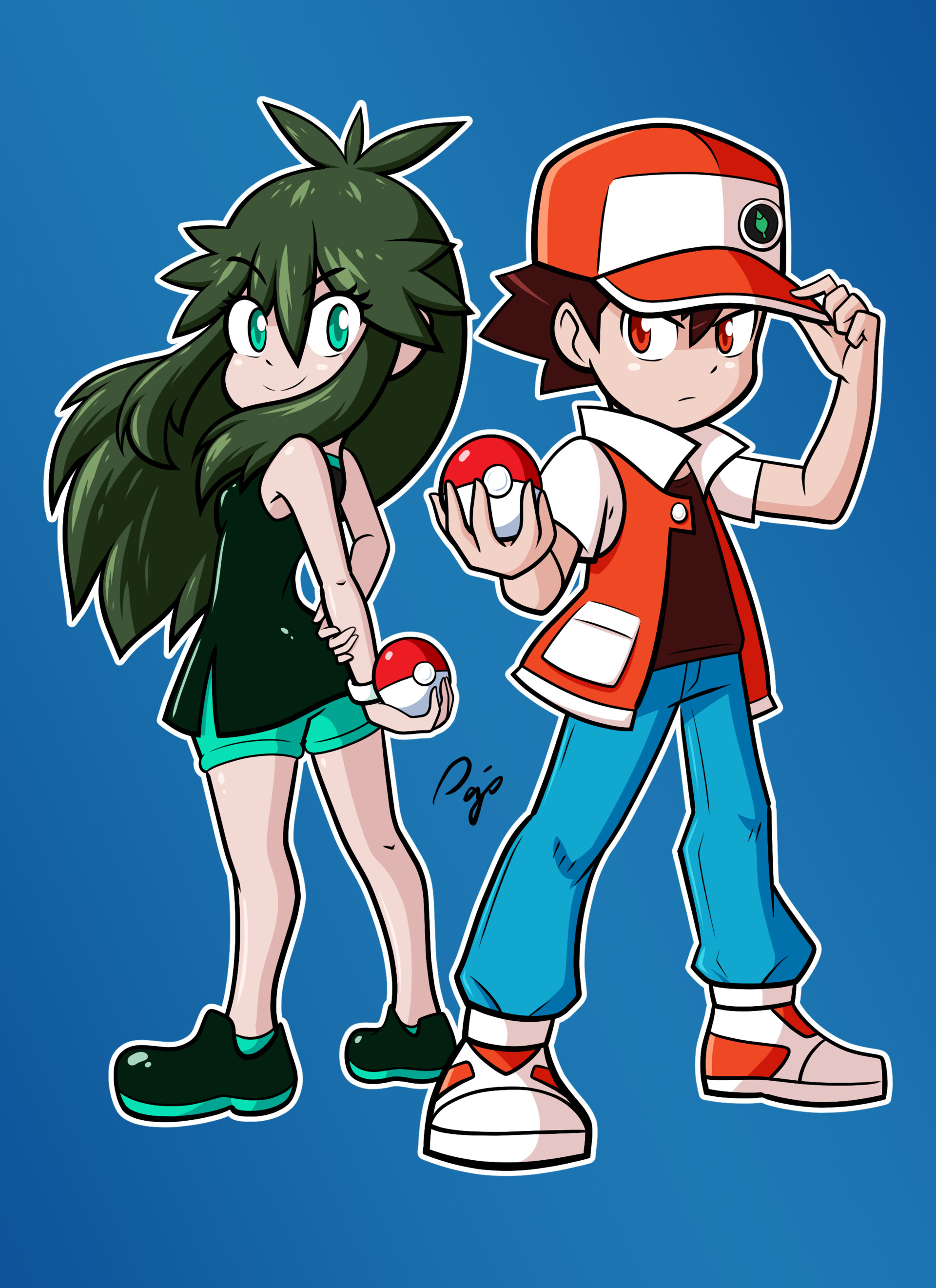 Pokemon Red And Green Characters