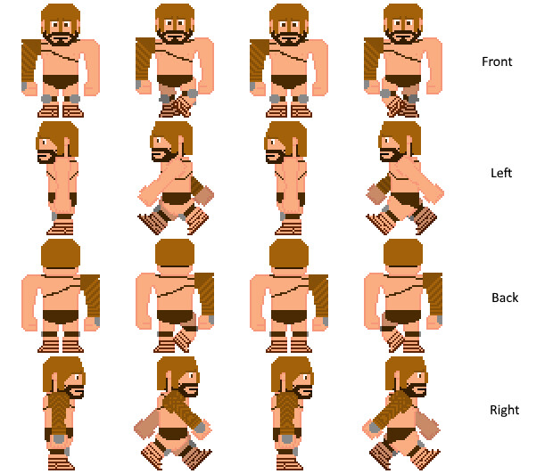 player walking sprite sheet
