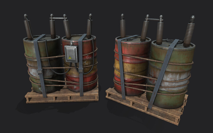 Pilgrim - Enviro Props: Home Made Batteries & Control Panel - Rust