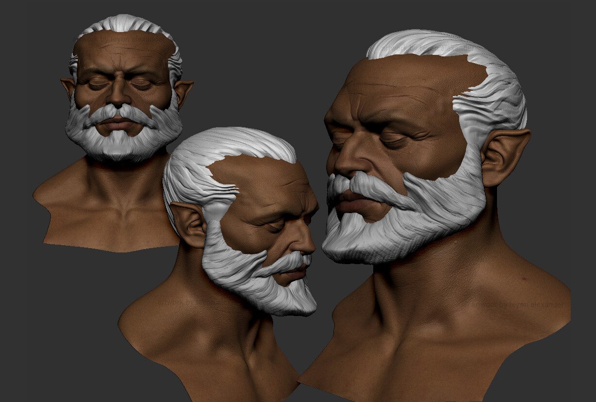 Teyon Alexander - Dwarf head study