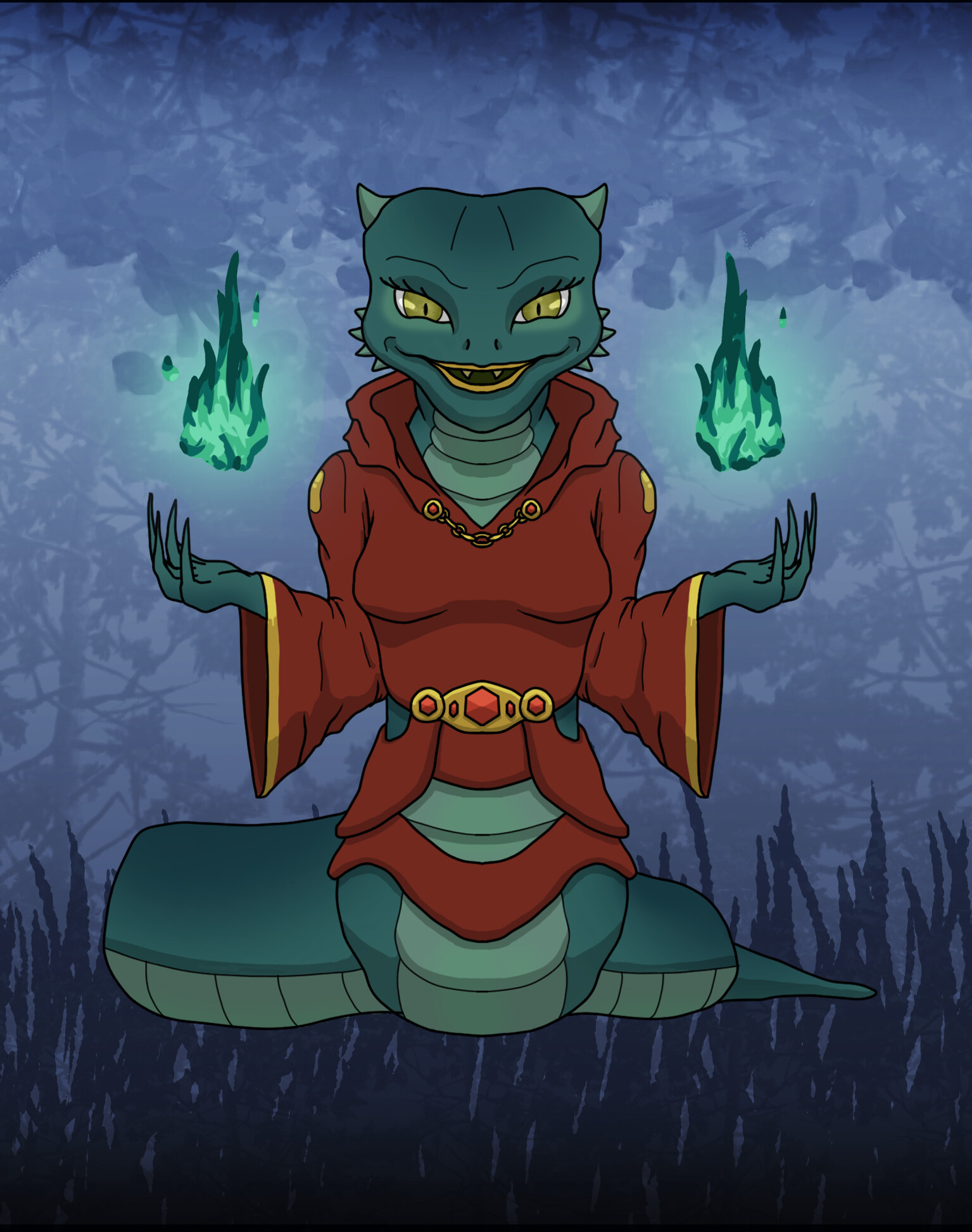 Oliver Hitchen - Fantasy Snake Mage (in progress)