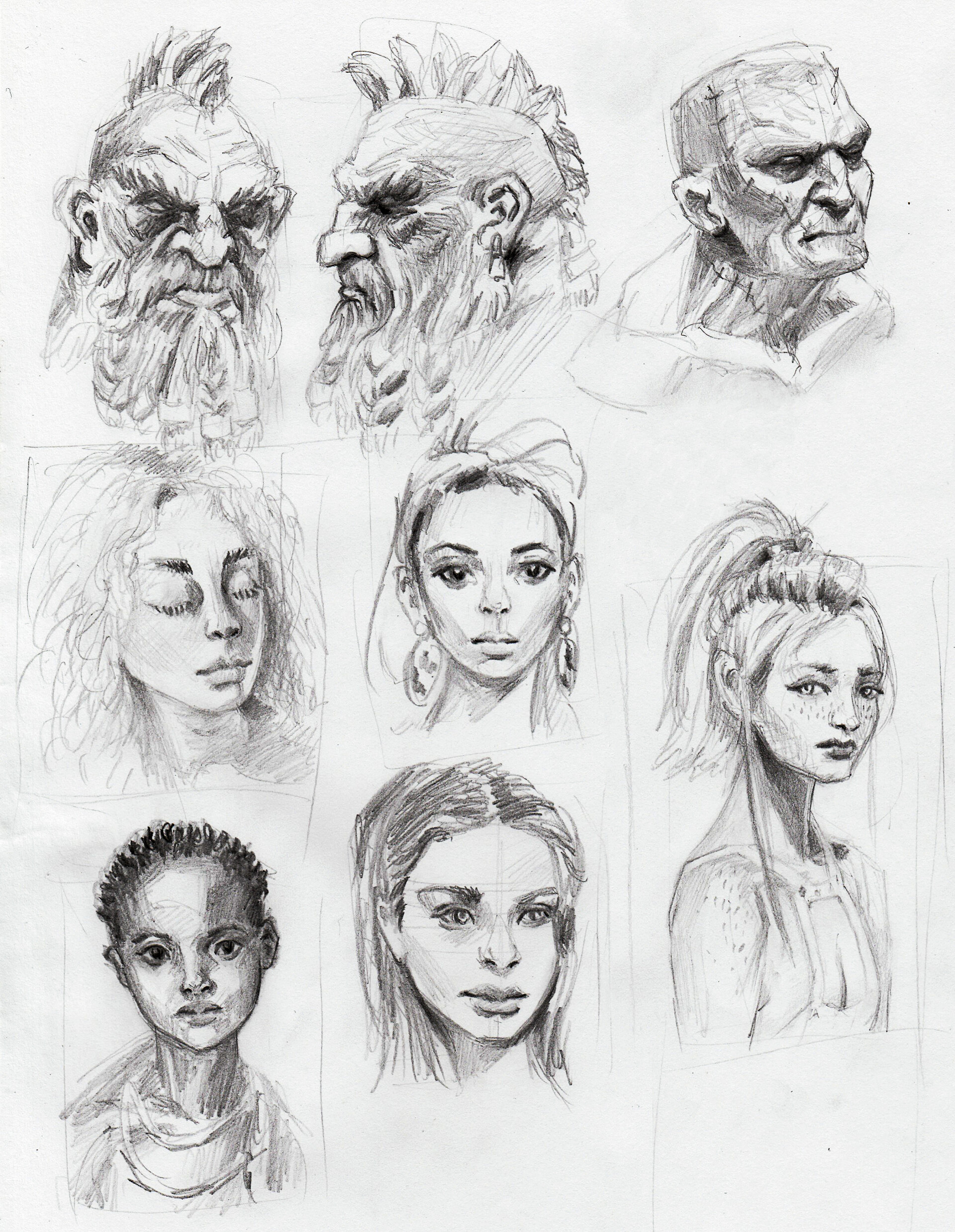 David Solarte caro - portrait sketch practice