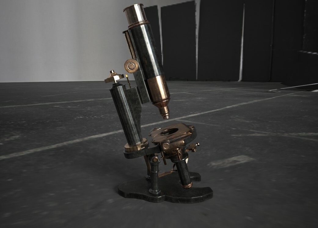 ArtStation - An old Microscope