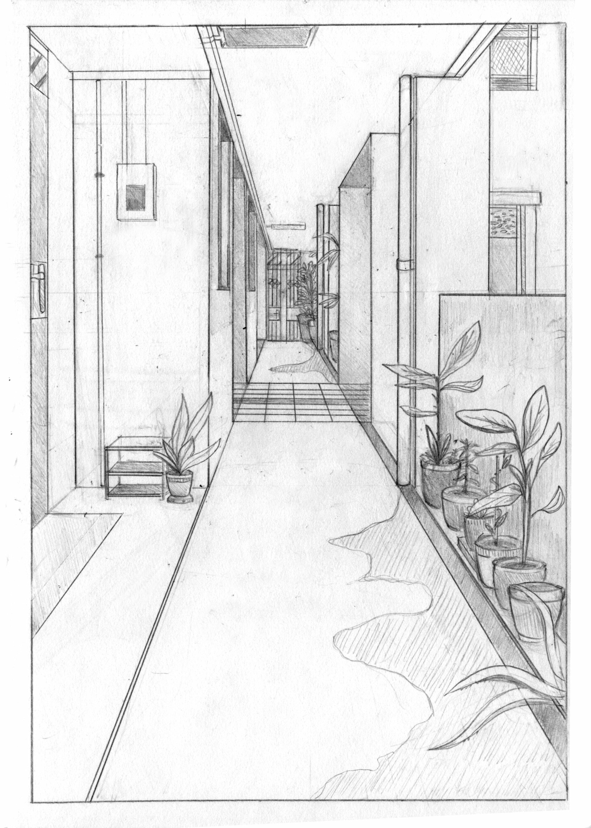 ArtStation - HDB Corridor Drawings
