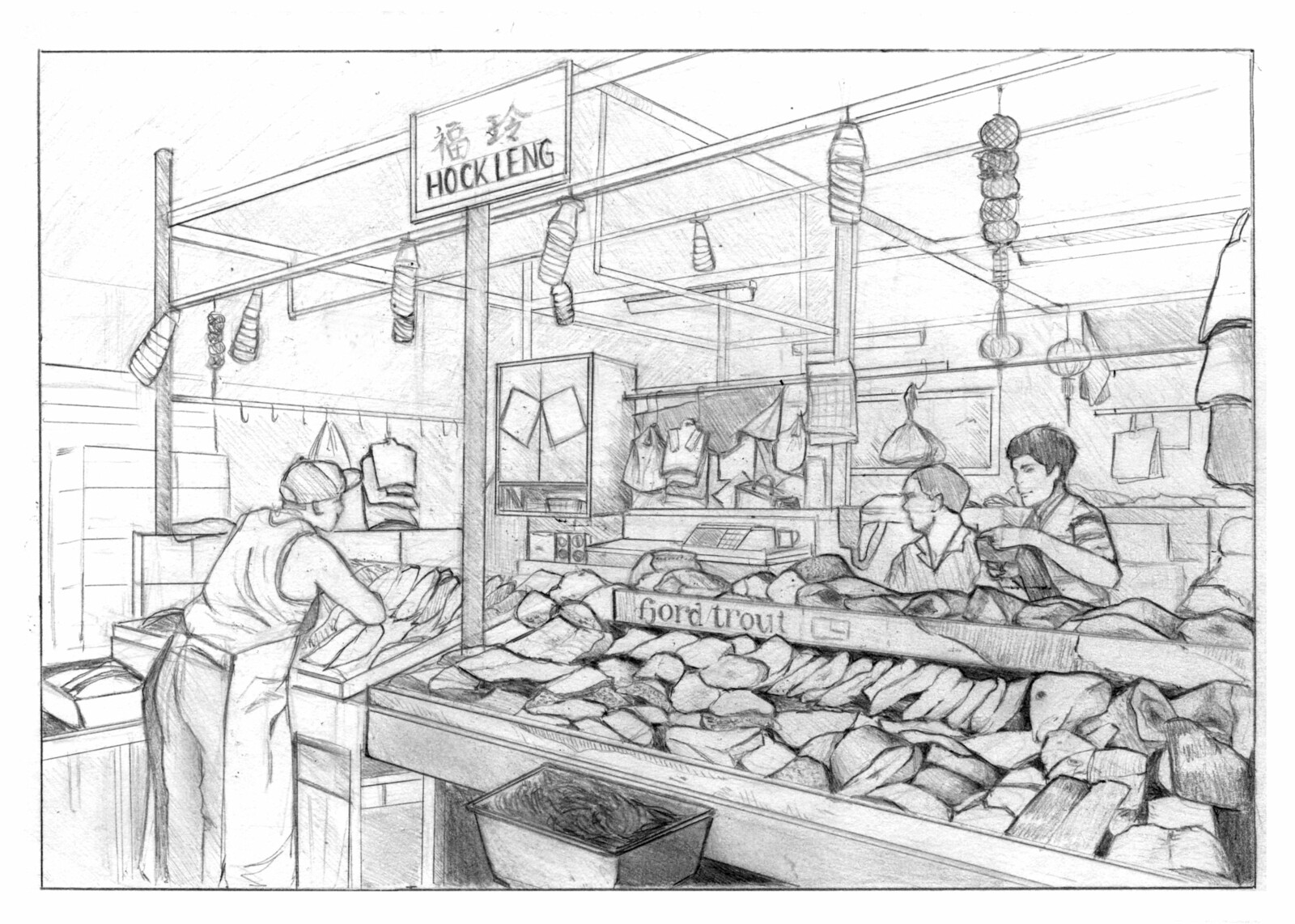 Grace Kwok - Wet Market Drawings