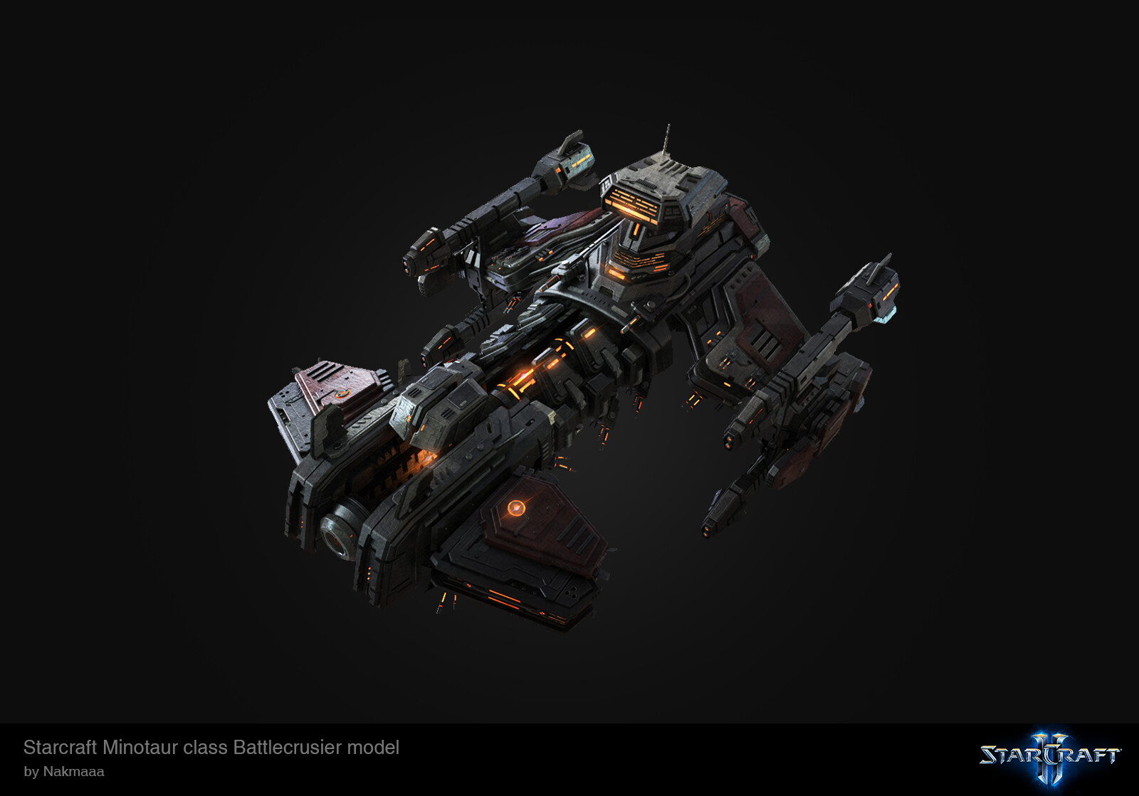 ArtStation - Starcraft Minotaur class Battlecrusier (Ingame version)