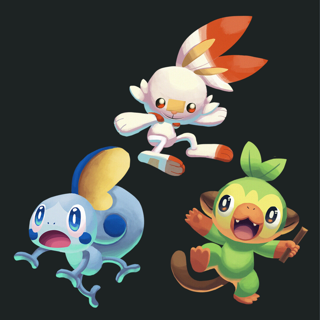 ArtStation - Galar Starters