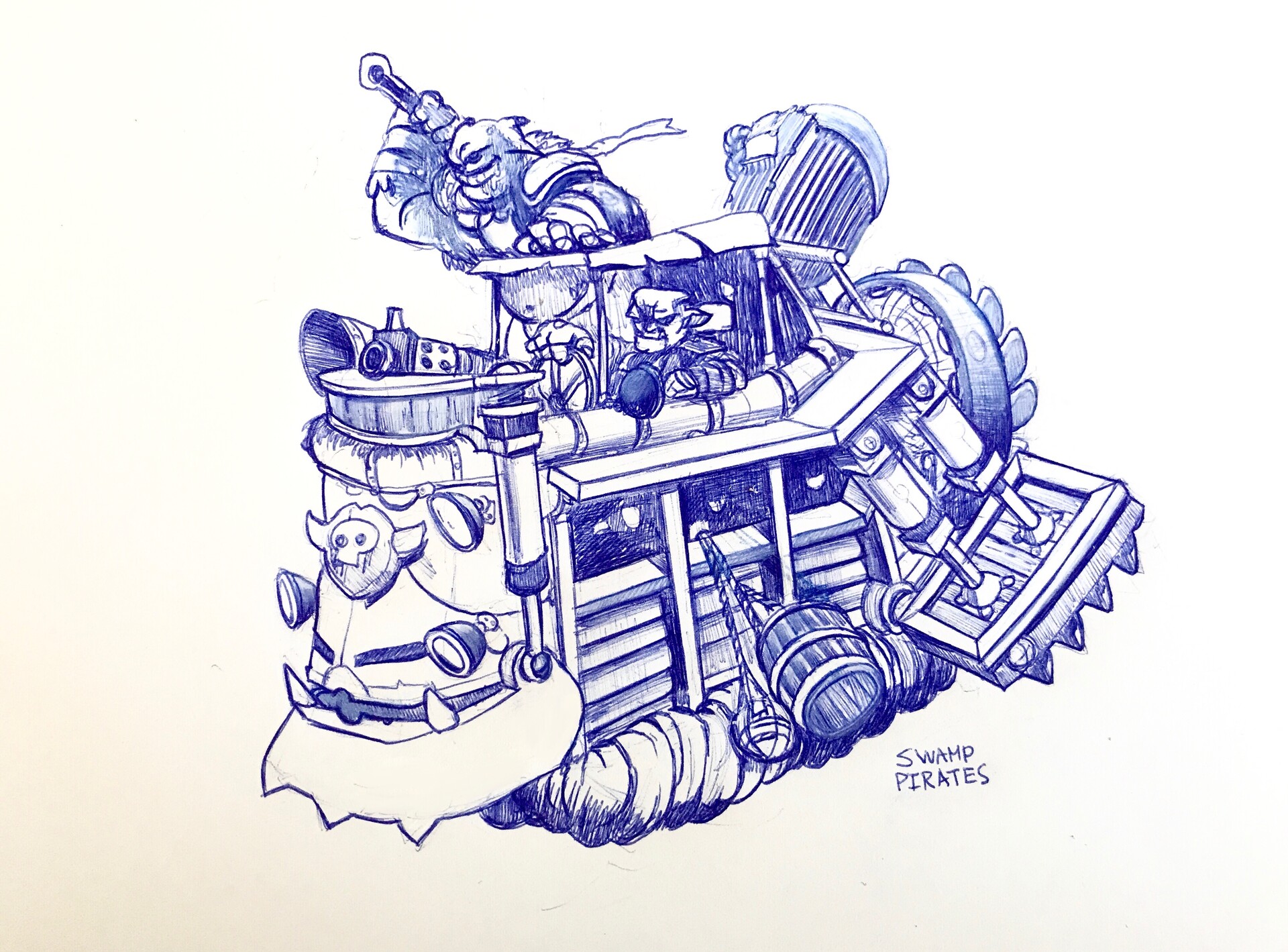 ArtStation - Swamp Pirate's Hovercraft
