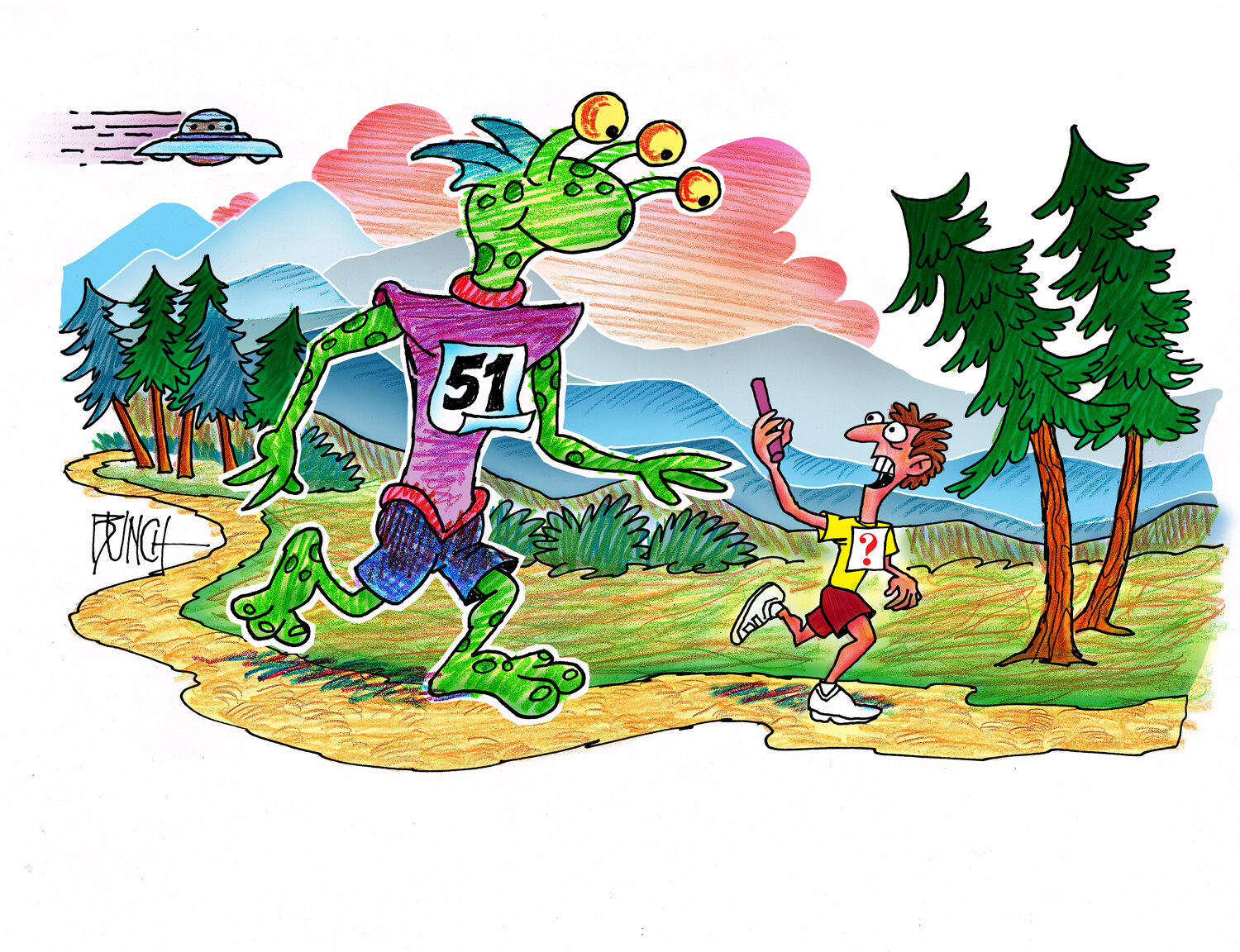 Paul Bunch - Smoky Mountain Relay with Space Alien