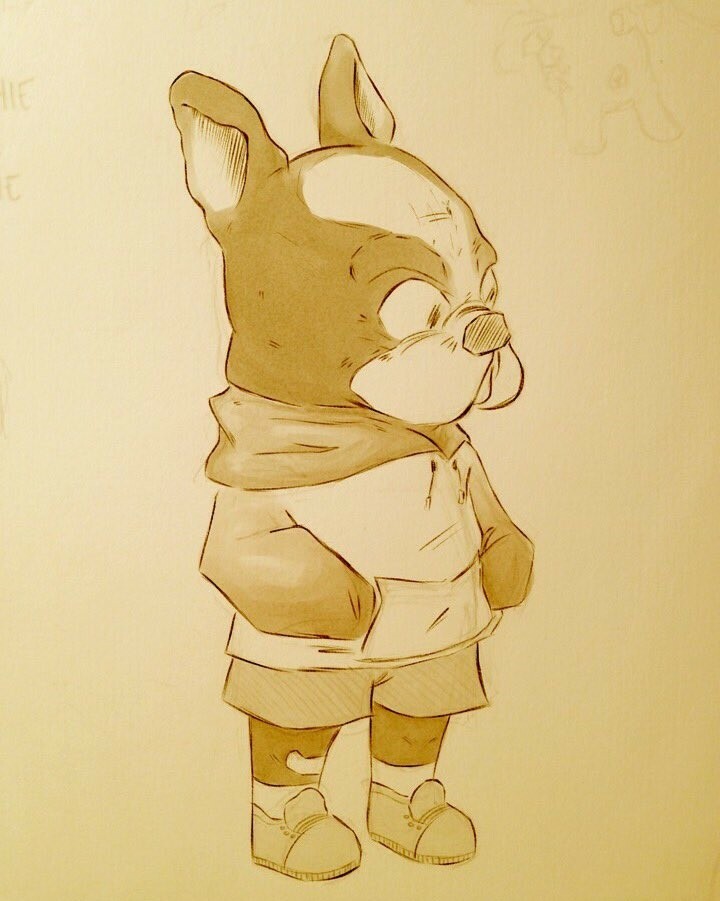 ArtStation - Frankie the Frenchie