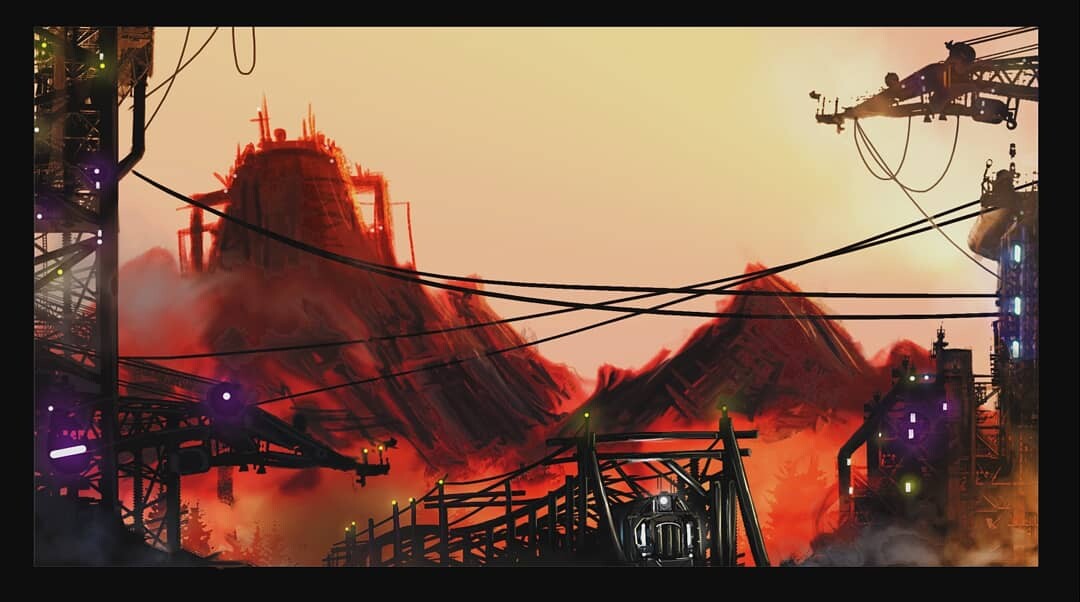 ArtStation - Industrial Train Yard?