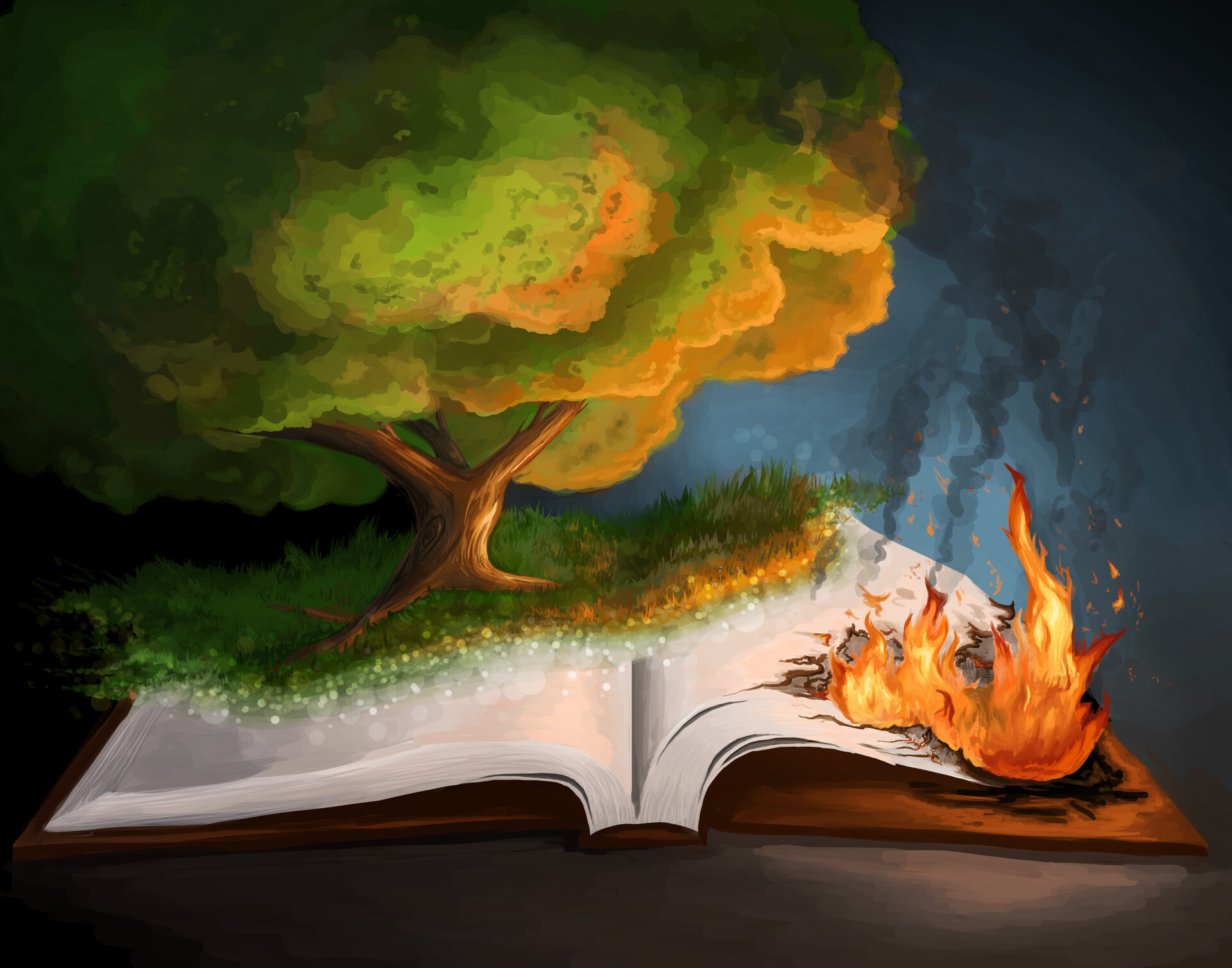 ArtStation - Burning Book