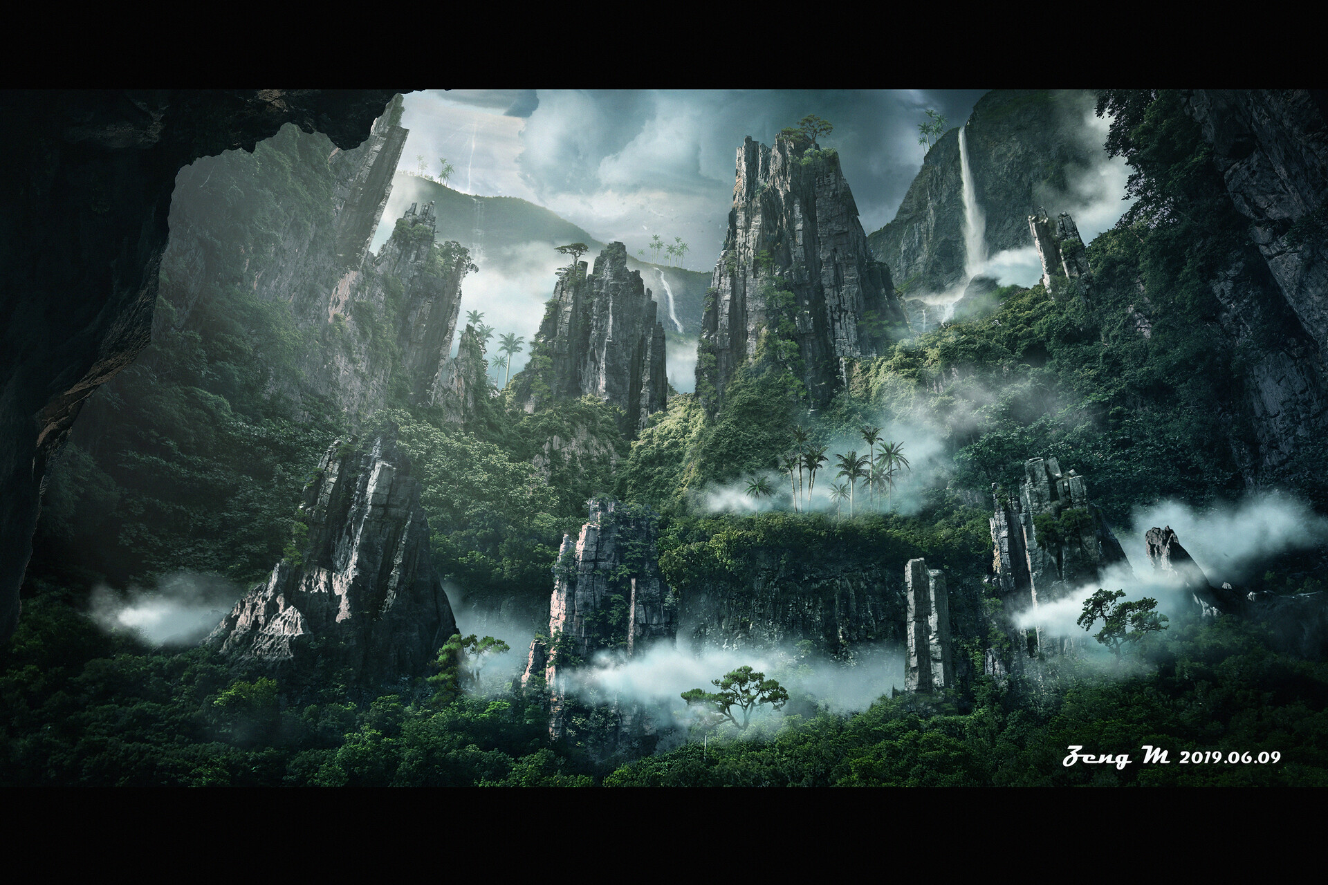 ArtStation - 《Magic_Mountain》——Matte Painting practice2