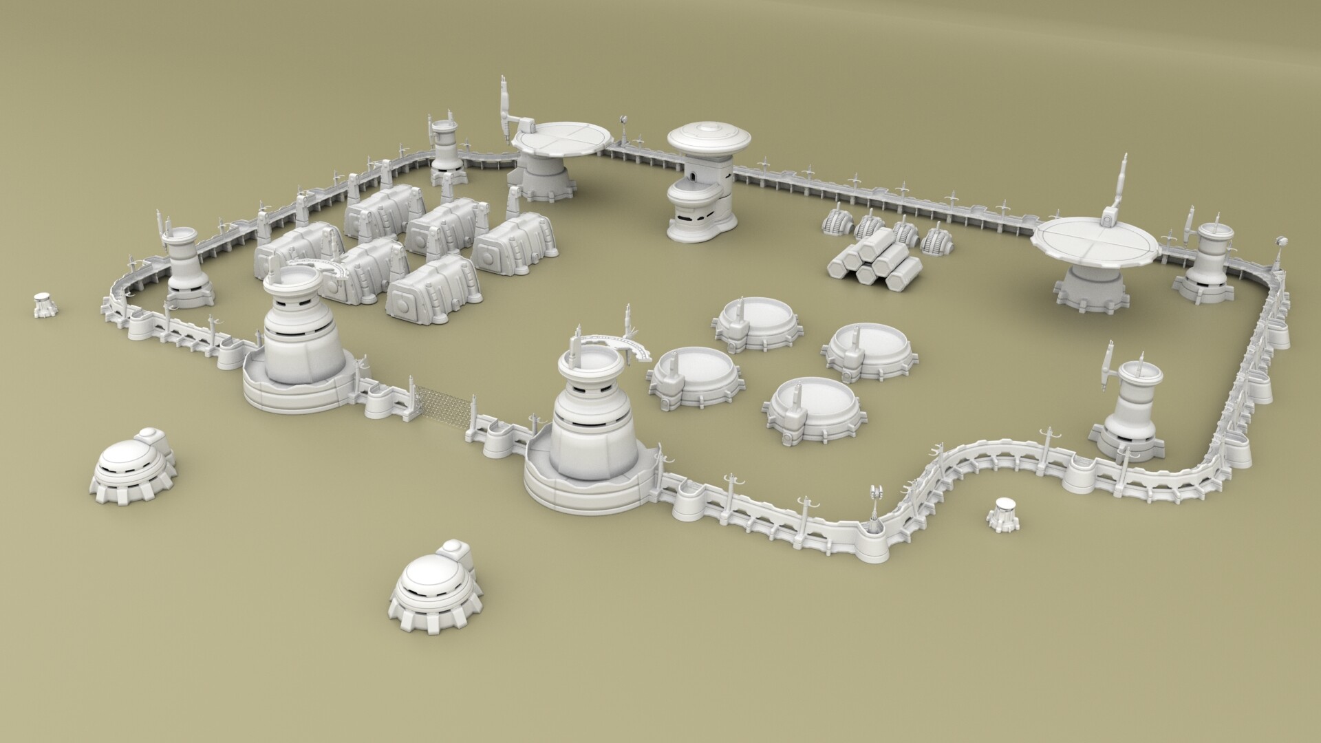 ArtStation - Tau-Style Outpost for 3D Printing