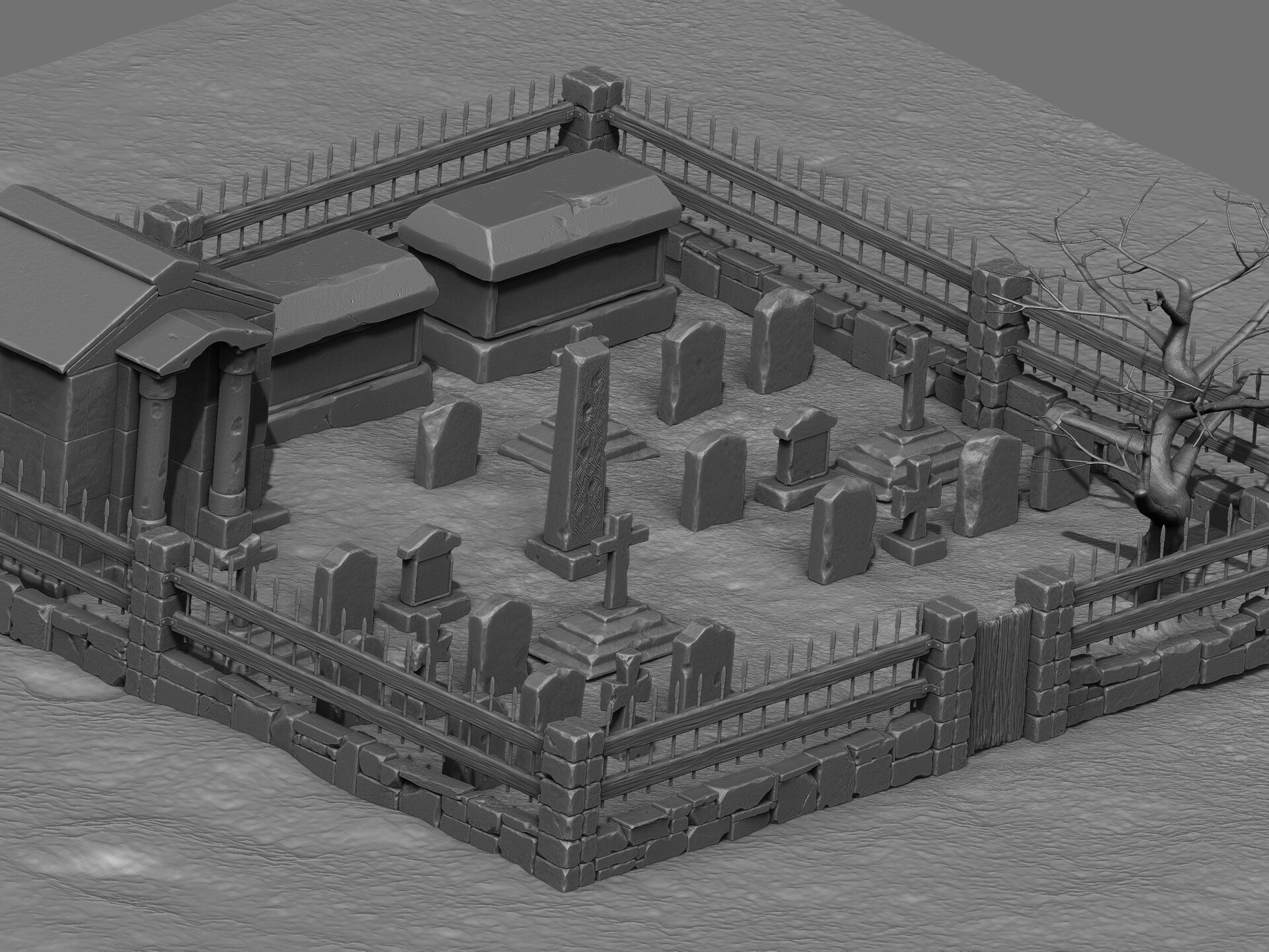 ArtStation - Medieval Graveyard