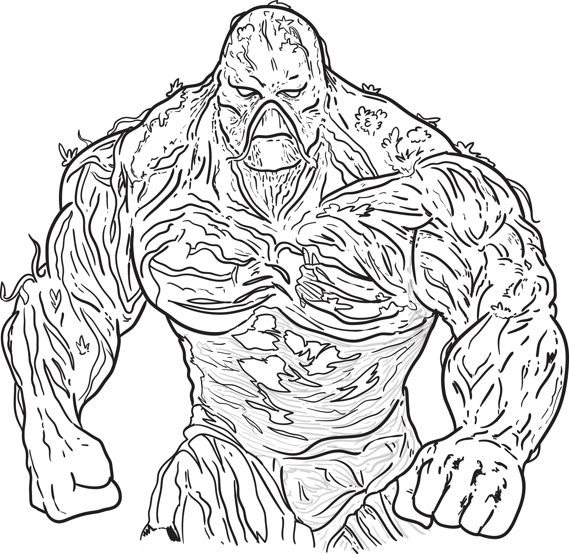 swamp thing coloring pages