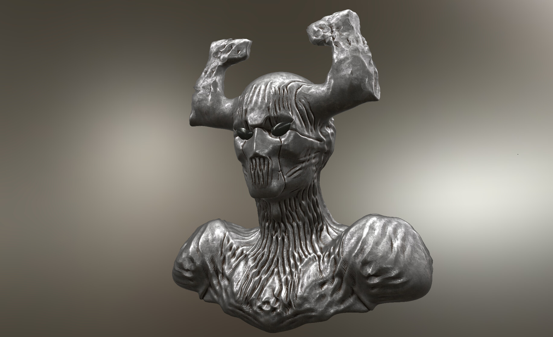 ArtStation - Bust Dark Warrior