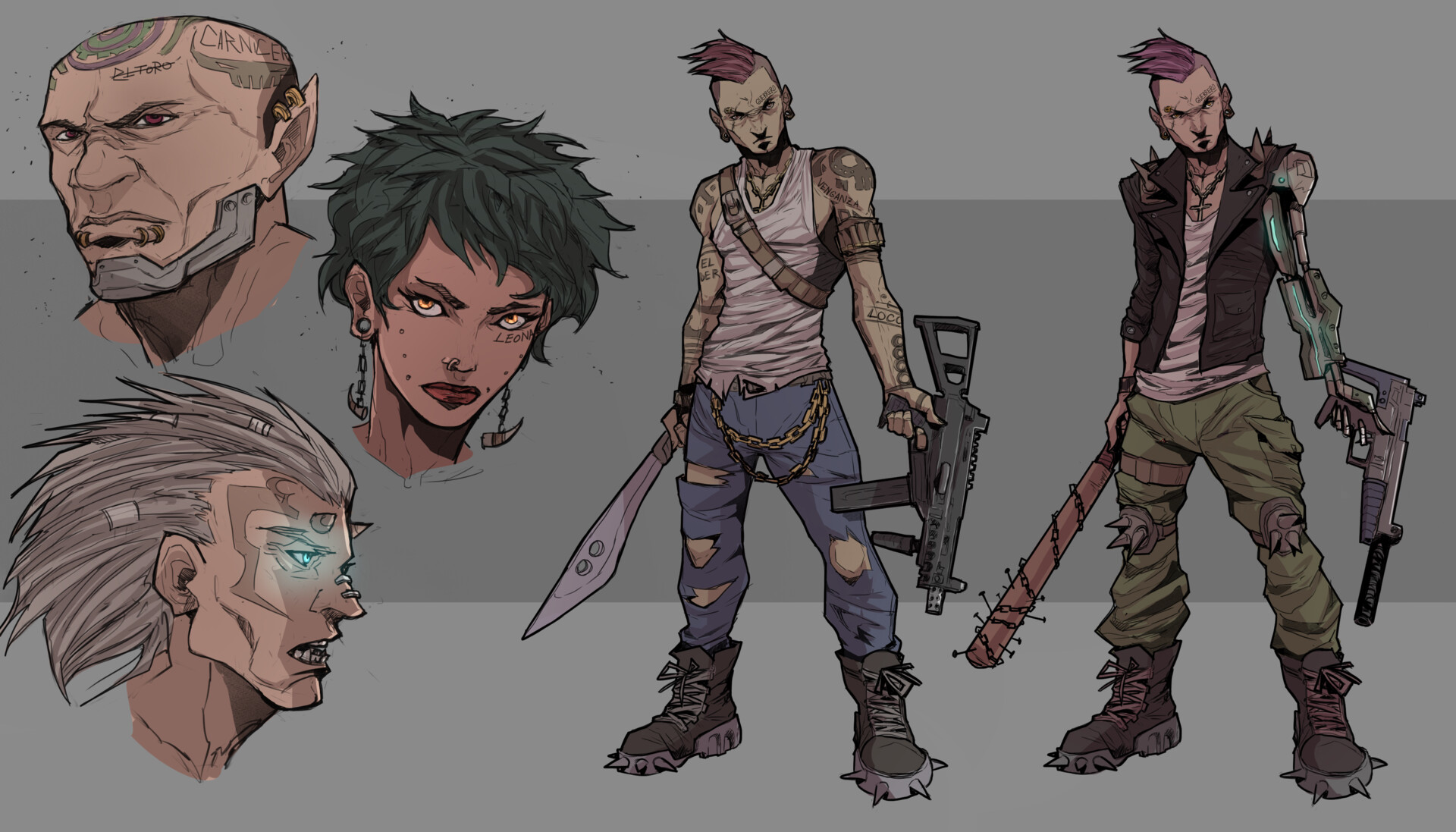 ArtStation - Cyberpunk Gang Concept Art