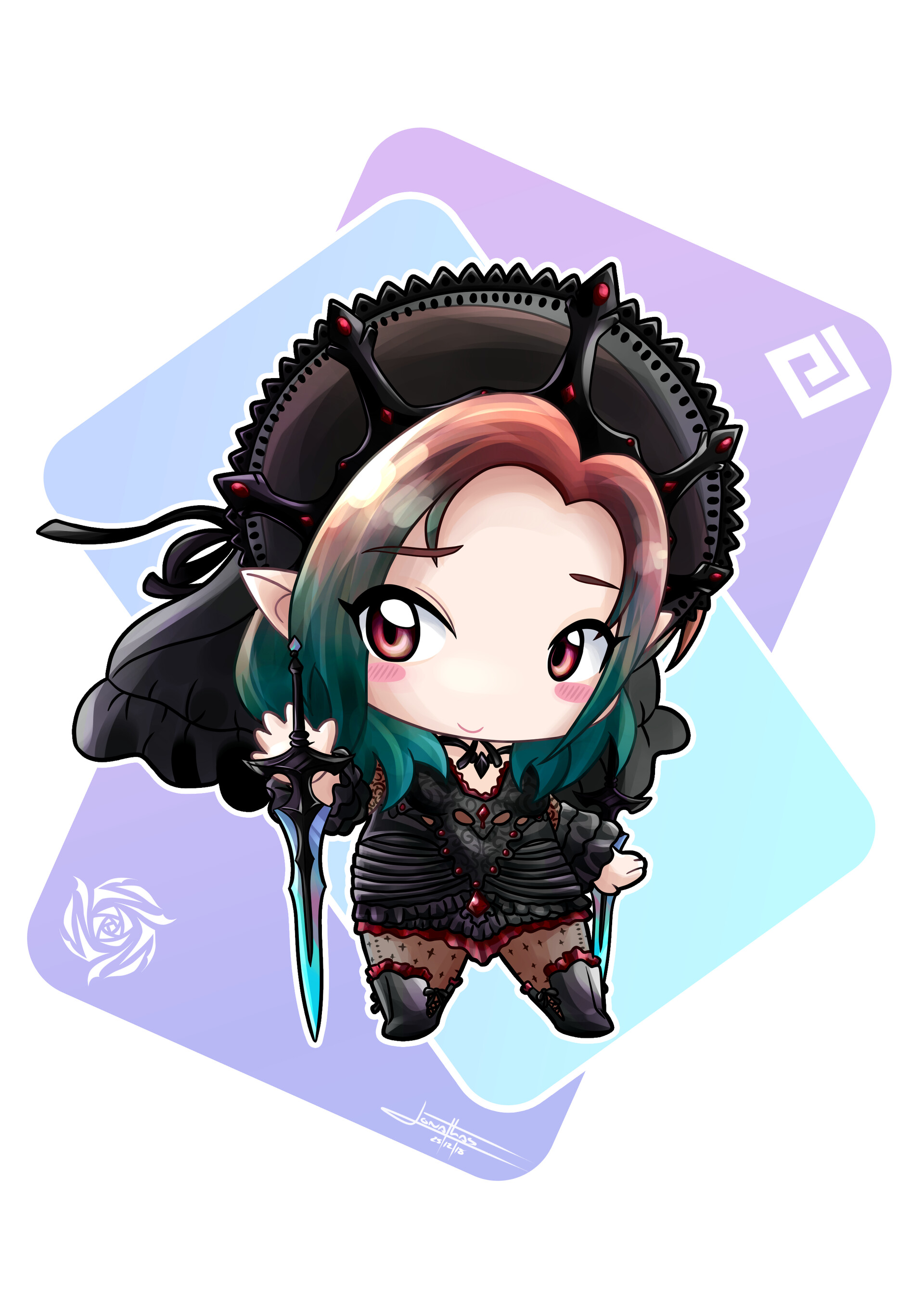 ArtStation - Chibi Dark knight - Black Desert Online