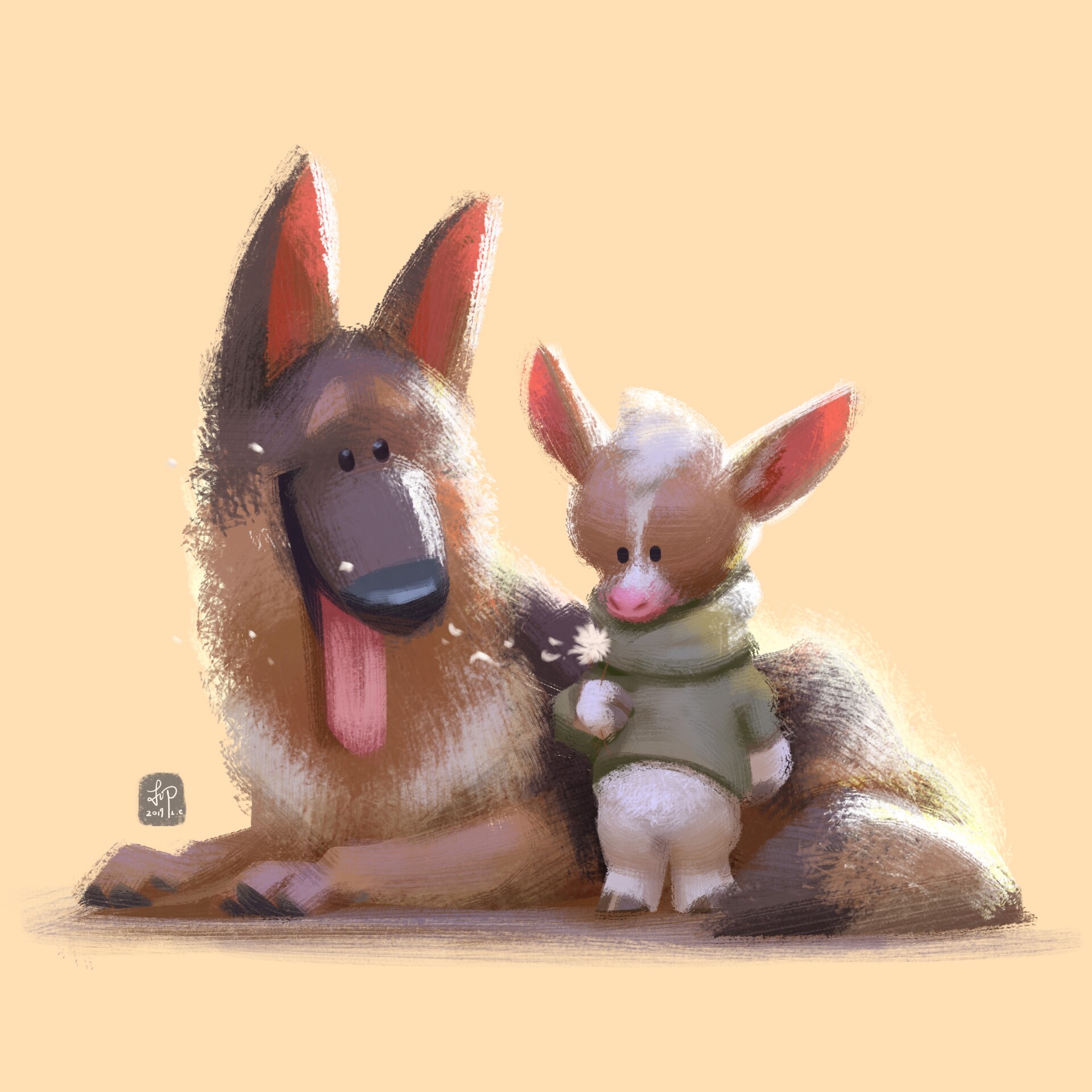 ArtStation - Sheep and dog