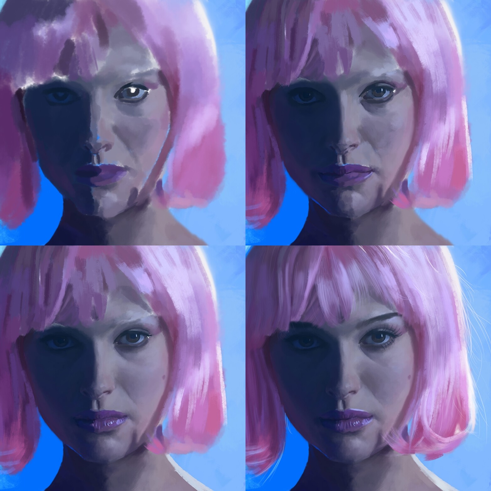 natalie portman bob pink