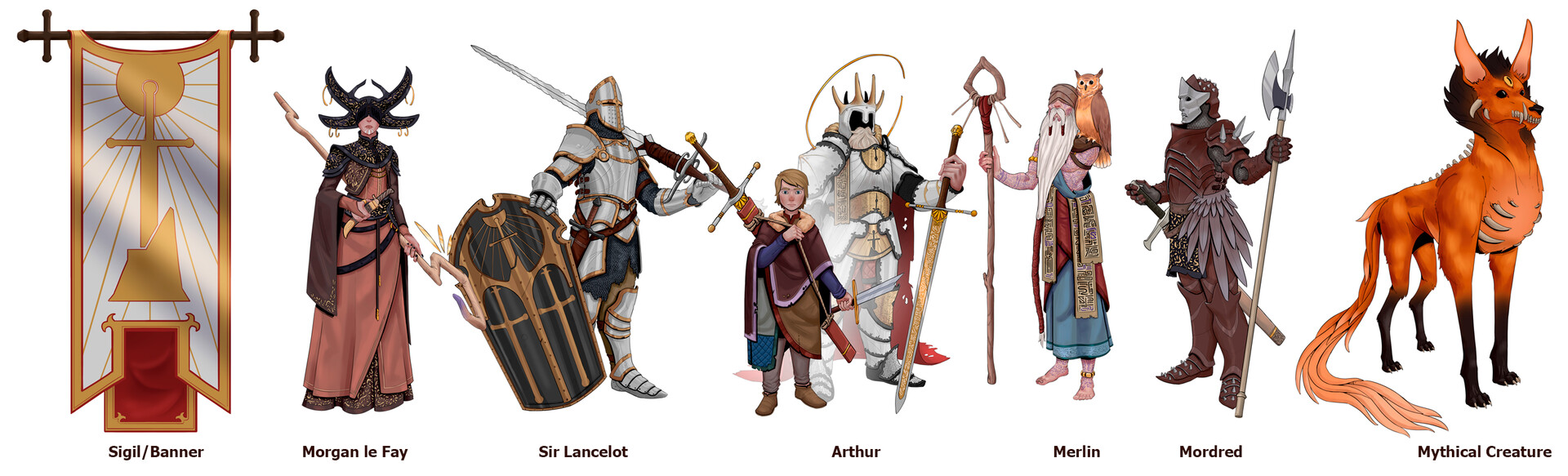 ArtStation - The Legend of King Arthur - Character Design, Leandro ...