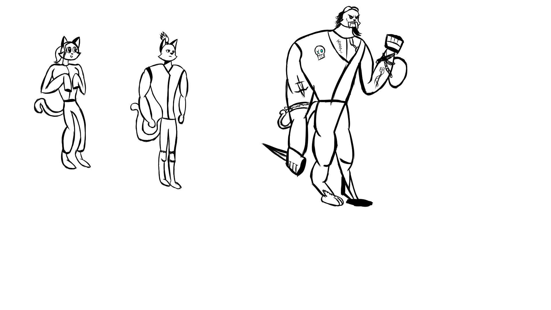 ArtStation - Cat People!!! :3 :3 :3 (Sketches)