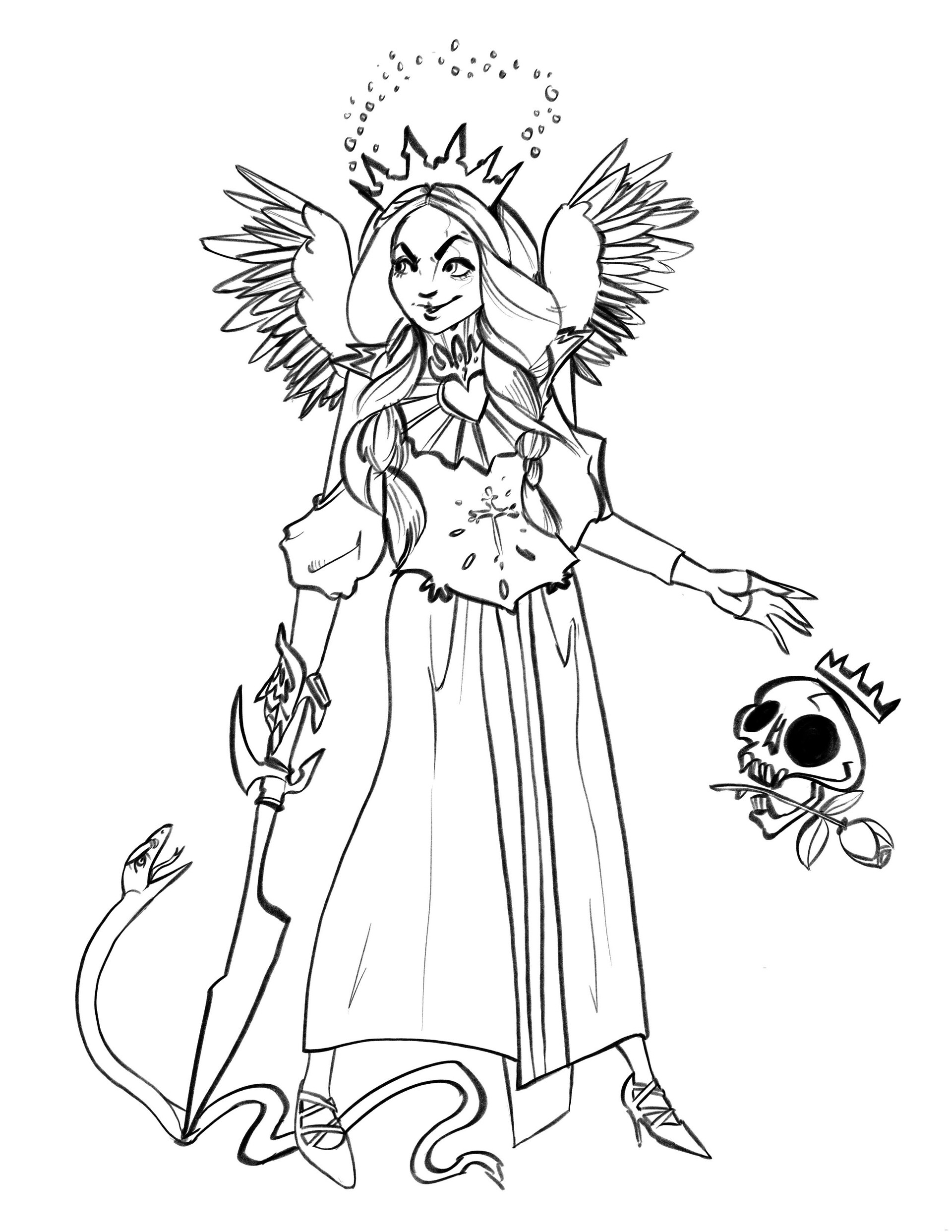 coloring pages of fallen angels