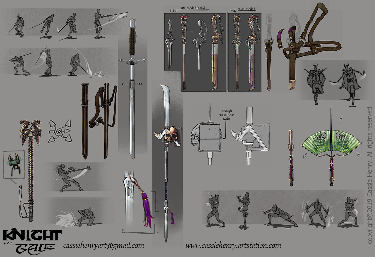 Cassie Henry - Knight & Gale — Weapon Designs Set : Melee