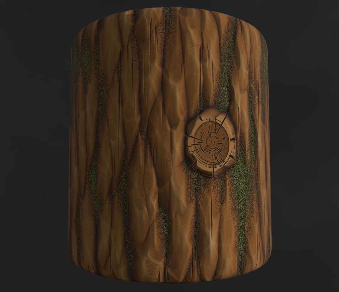 ArtStation - Stylised Tree Bark Material - Substance Designer