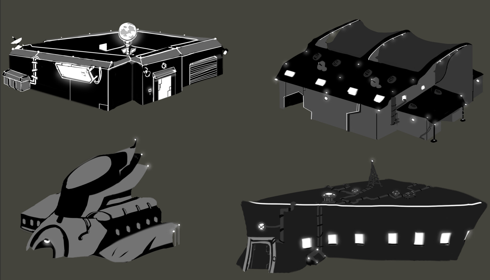 ArtStation - Cyber Base concepts