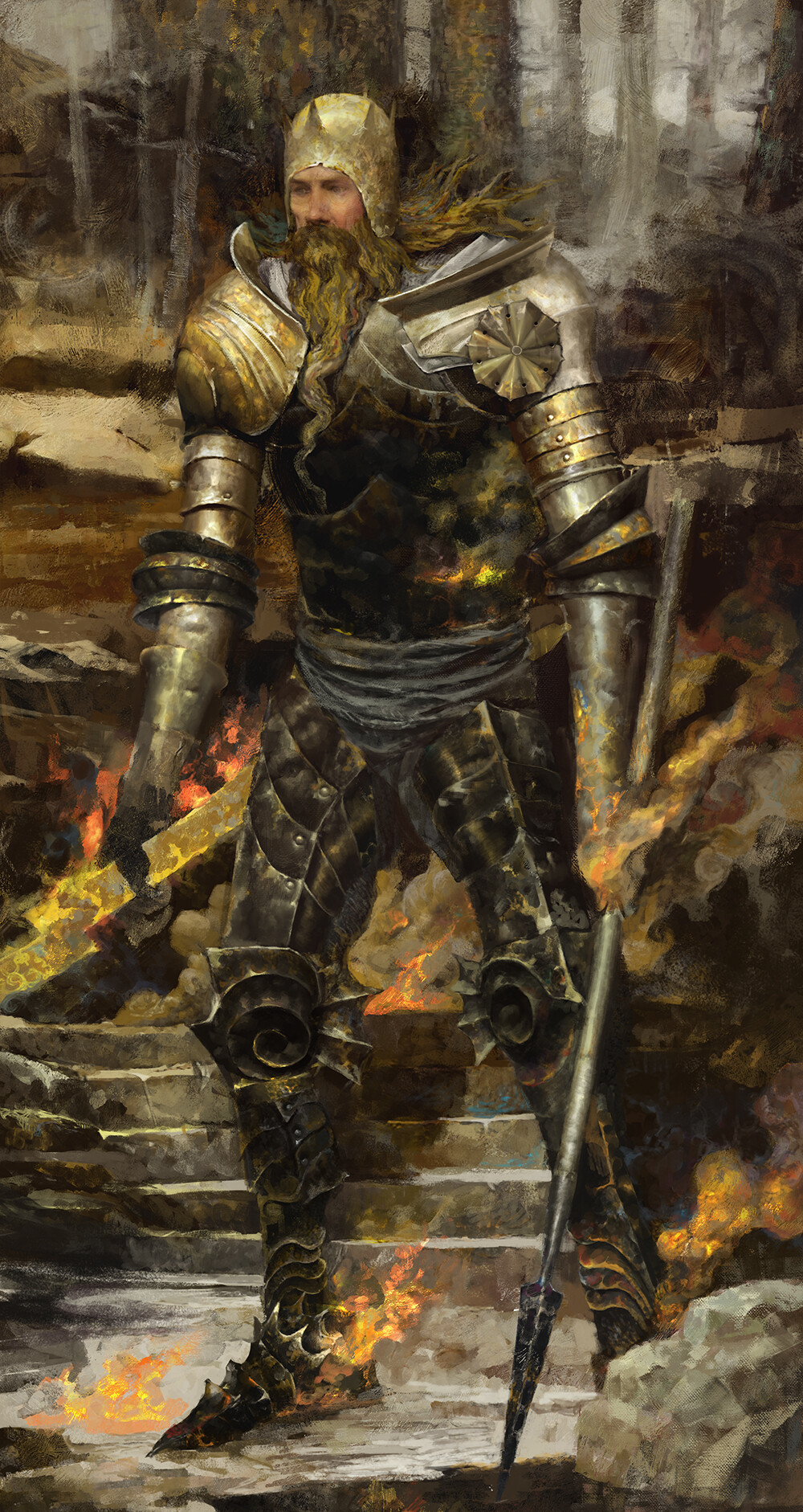 Fire Knight by Kirill Novoseltsev : r/ImaginaryKnights