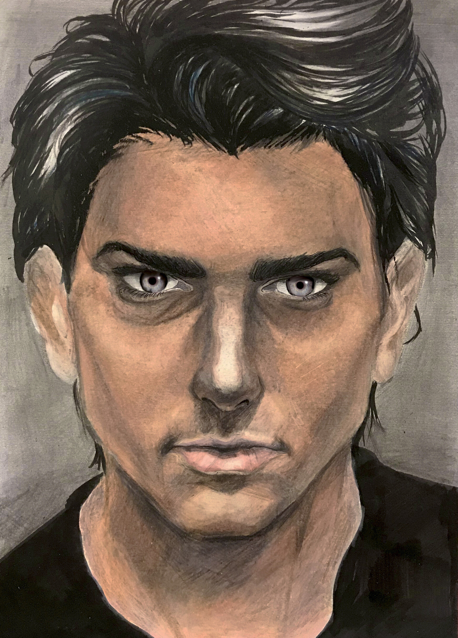 how to draw realistic male face