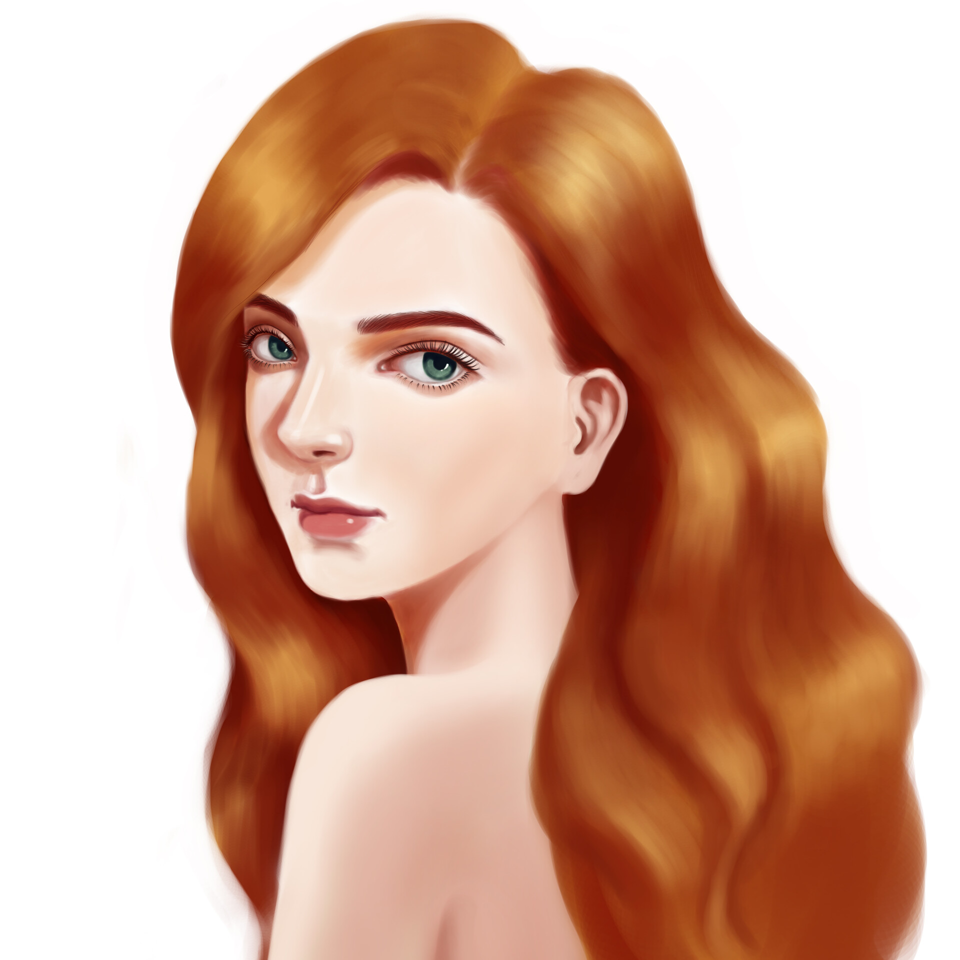 ArtStation - Red hair girl!!