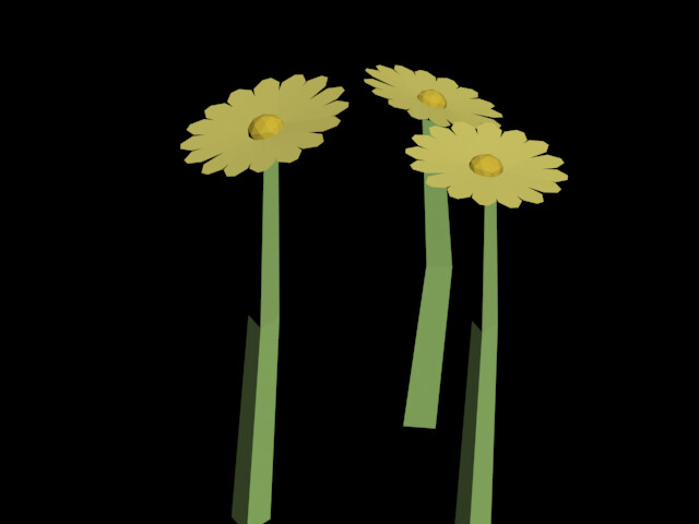 ArtStation - Low Poly Flowers