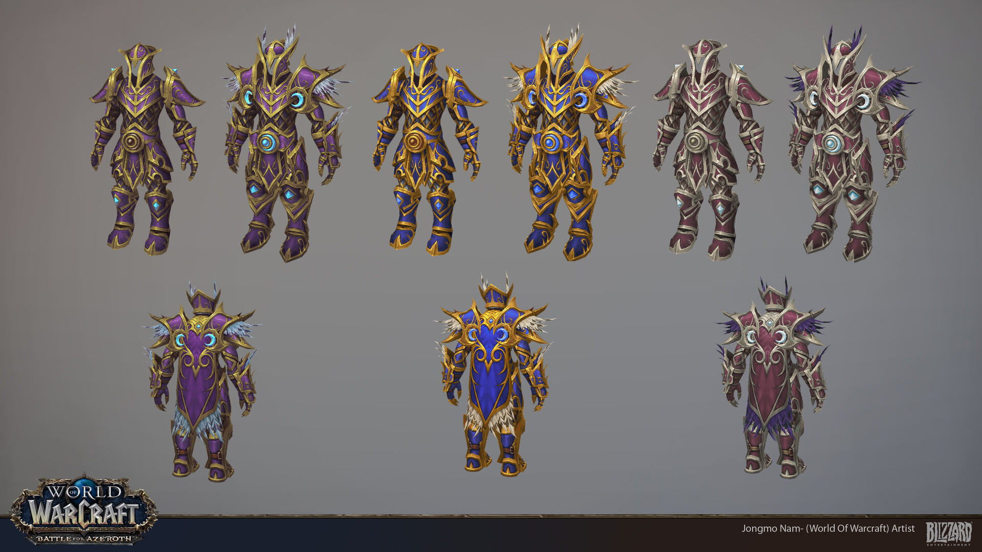 Jongmo Nam - Night Elf plate armor concept and model.