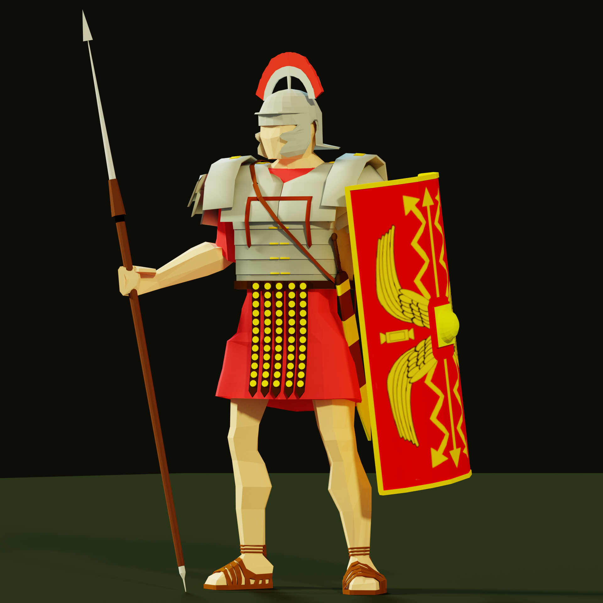 ArtStation - Roman Centurion Low-Poly Early Work