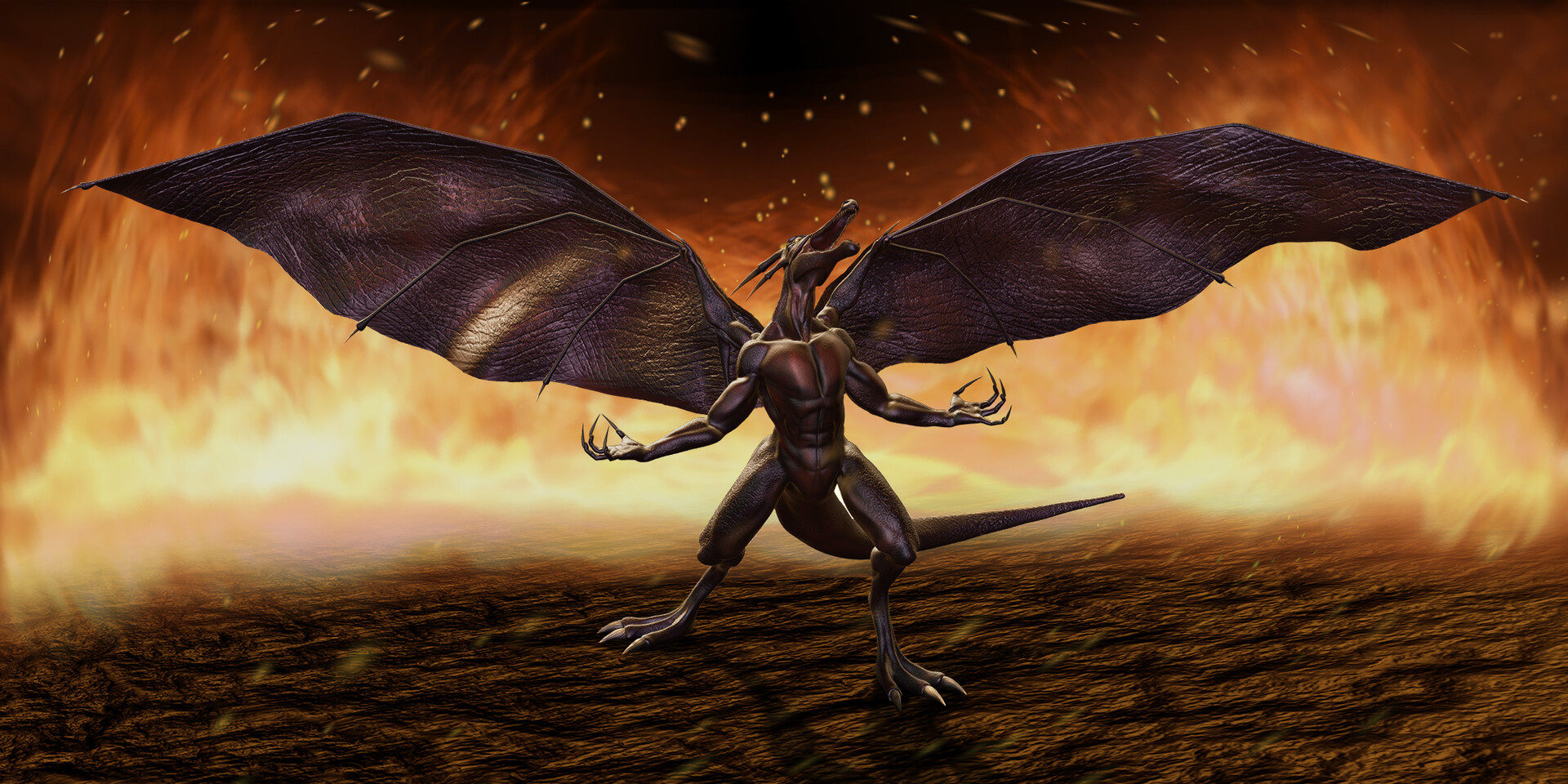 ArtStation - humanoid Dragon