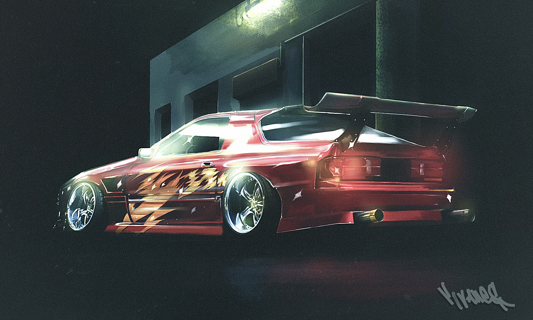 ArtStation - RX-7 at night