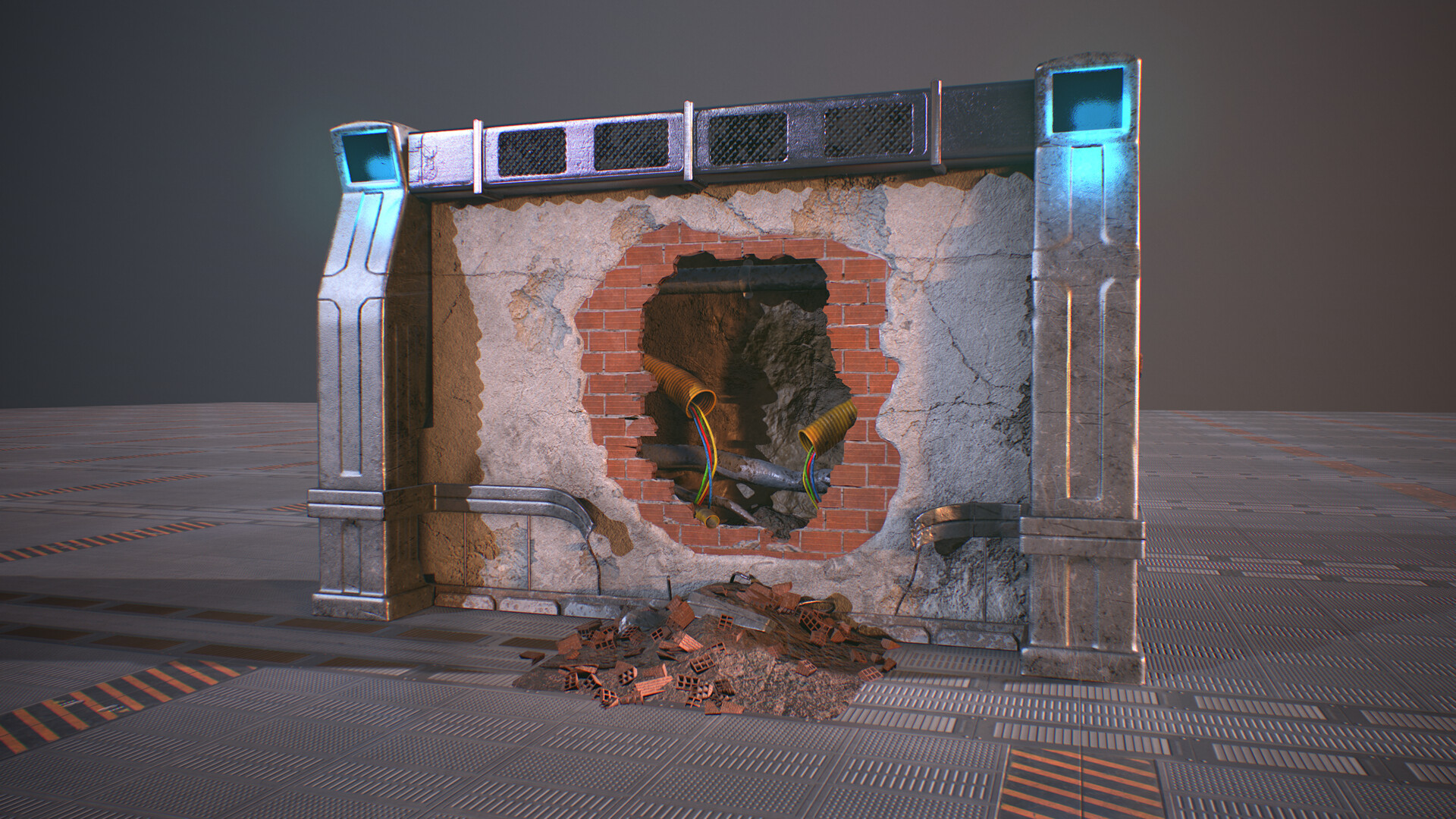 ArtStation - Destroyed Wall