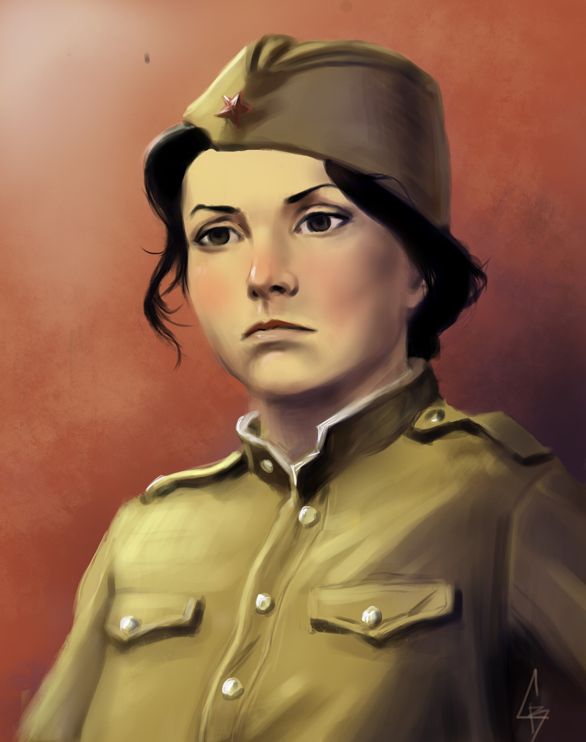 ArtStation - girl ww2